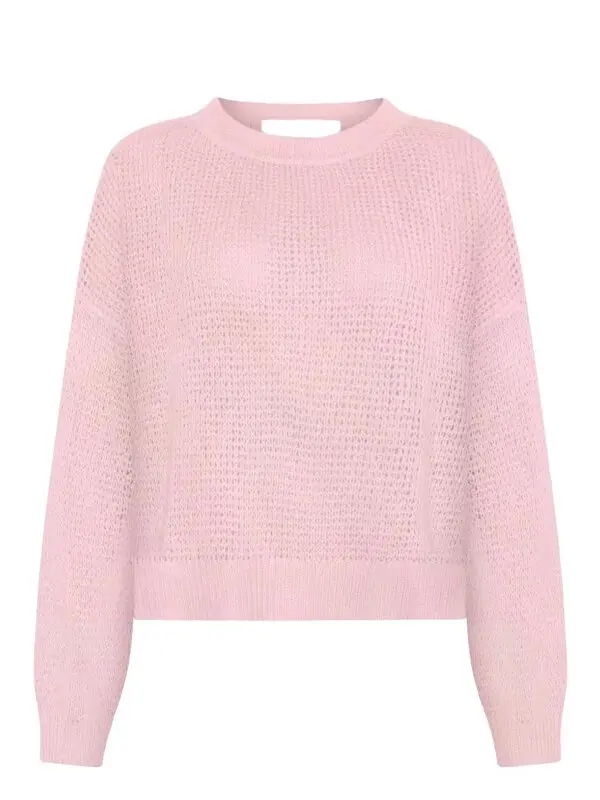 EMERSON RENALDI Open-knit Crew-neck Sweater - Pink