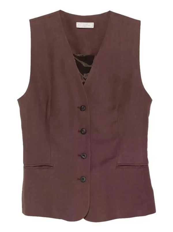 Antonelli Firenze Jesi Buttoned Waistcoat - Brown