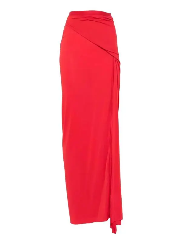 Rick Owens Draped Maxi Skirt - Red