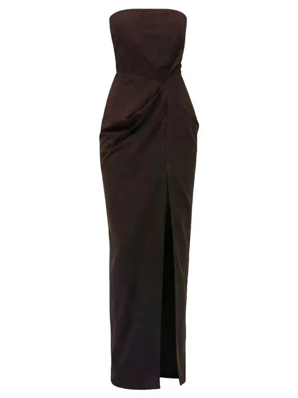 Staud Kara Strapless Maxi Dress - Brown