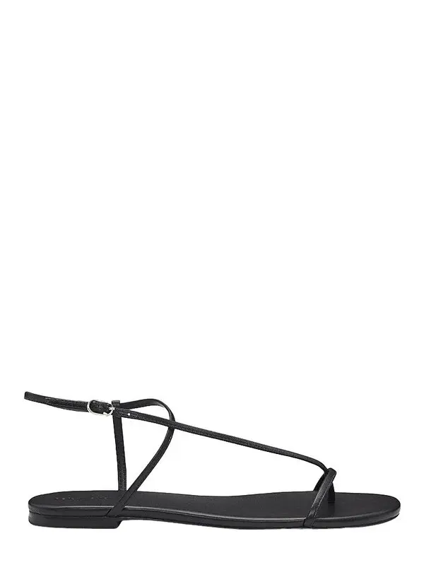 REFORMATION Pina Leather Sandals - Black Leather