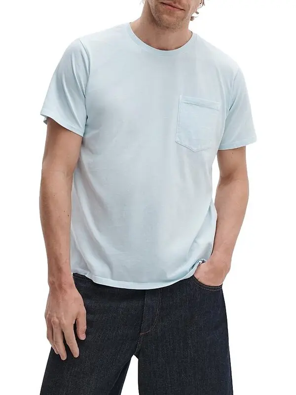 Rag & Bone Garment Dye Classic Pocket T-shirt - Cloud Blue
