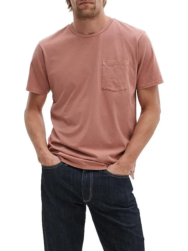 Rag & Bone Garment Dye Classic Pocket T-shirt - Copper