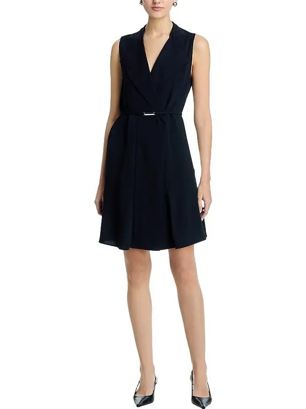 BOSS Dimosa Wing Lapel Wrap Dress - Black
