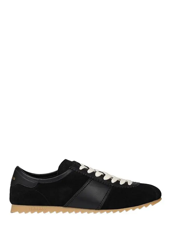 Sandro Low Top Running Sneakers - Black