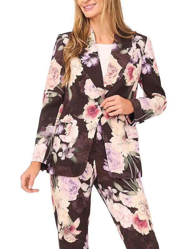 Ted Baker London Floral Print Blazer - Coral Pink