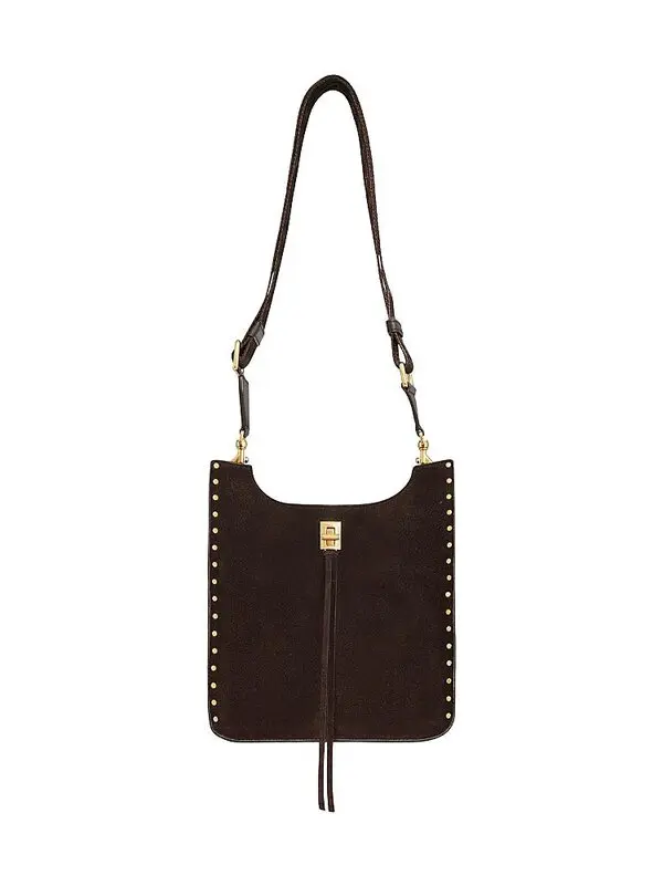 Rebecca Minkoff Darren Medium Suede Feed Bag - Fondant
