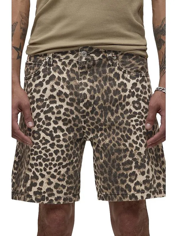 Hudson Jeans Clint Printed 5 Pocket Shorts - Cheetah