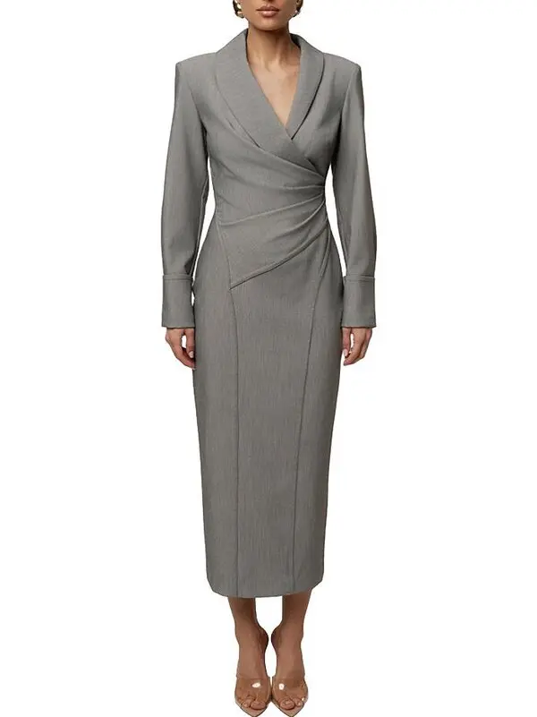 JLUXLABEL Manifest Blazer Midi Dress - Gray