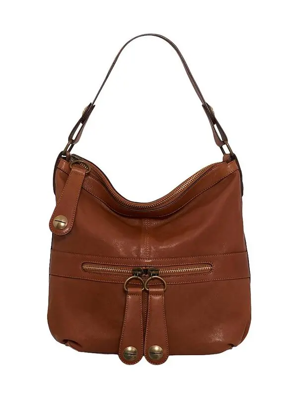 Gerard Darel Midday Leather Hobo Bag - Camel