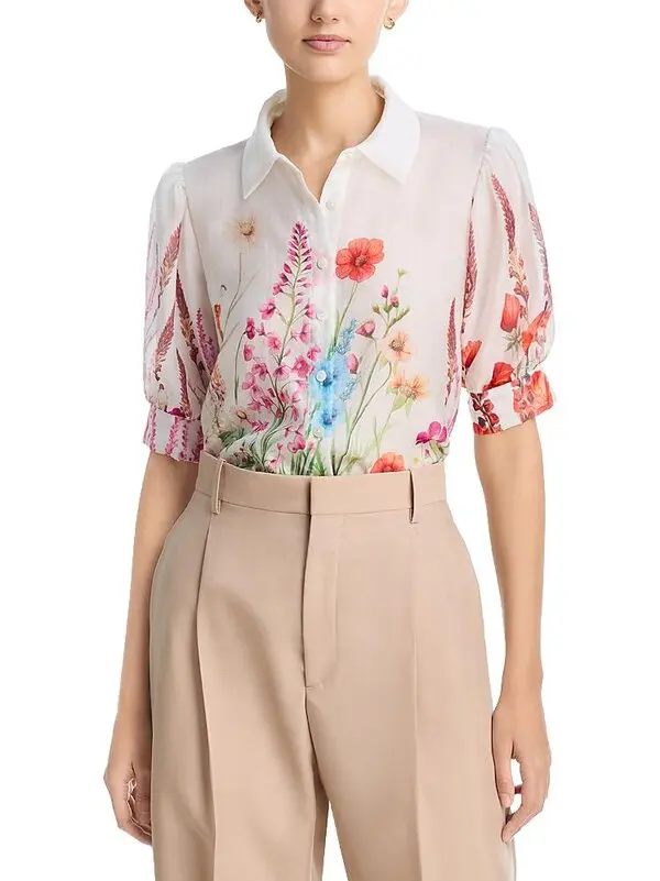 Elie Tahari The Lilla Blouse - Feather Forrest