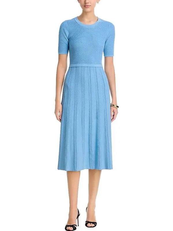 Elie Tahari The Vesper Sweater Dress - Fountain Blue