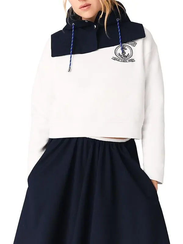 Maje Printed Sweatshirt - White