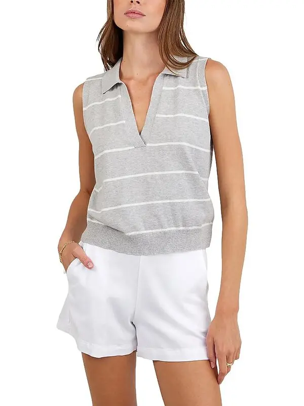 Bella Dahl Sleeveless Striped Pullover - Seamist Stripe
