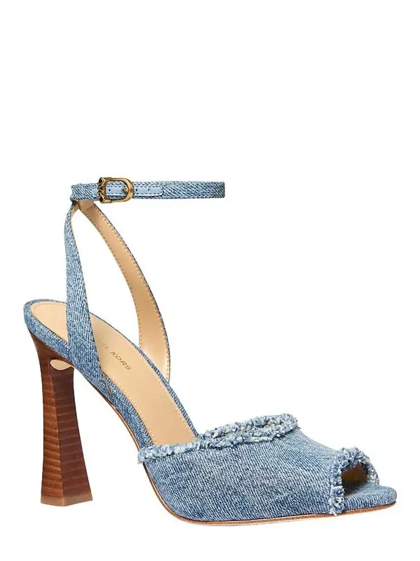 Michael Kors Rosie Denim High-heel Sandals - New Horizon Wash