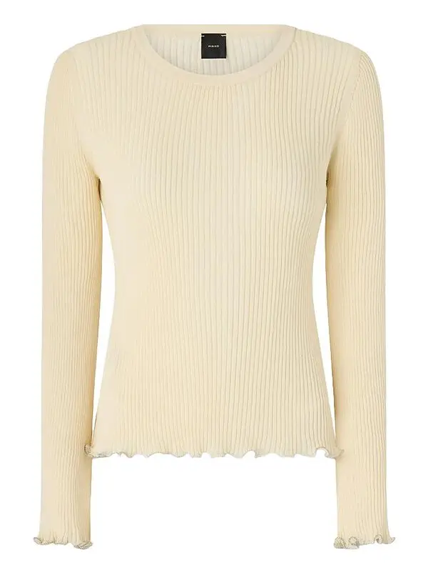 Pinko Nebbia Maglia Crepe Mosso Top - C