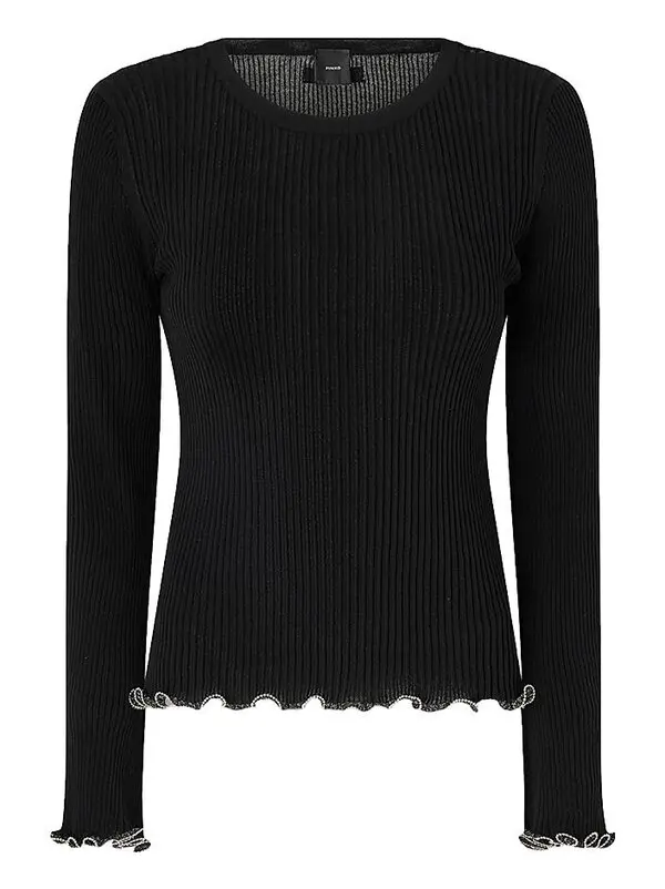 Pinko Nebbia Maglia Crepe Mosso Top - Z