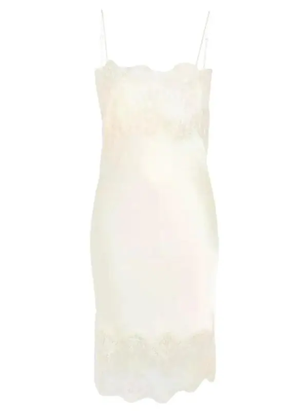 HERSKIND Linus Lace-trim Mini Dress - Neutrals