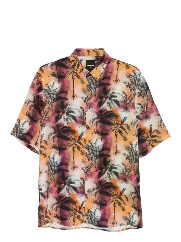 Patrizia Pepe Palm-print Shirt - Orange