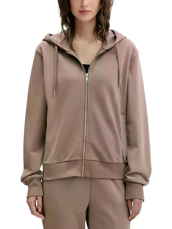 Guess Sofia Zip Hoodie - Brown