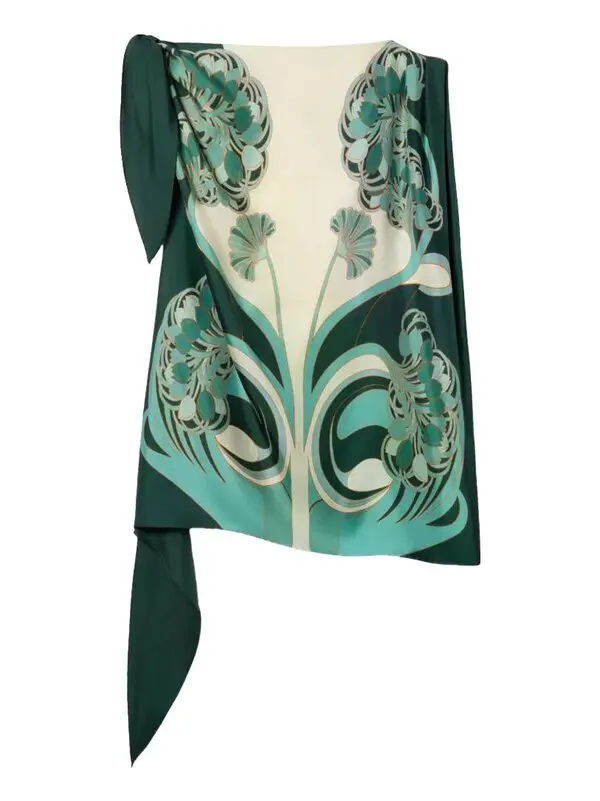 La DoubleJ Floral-print Scarf - Green