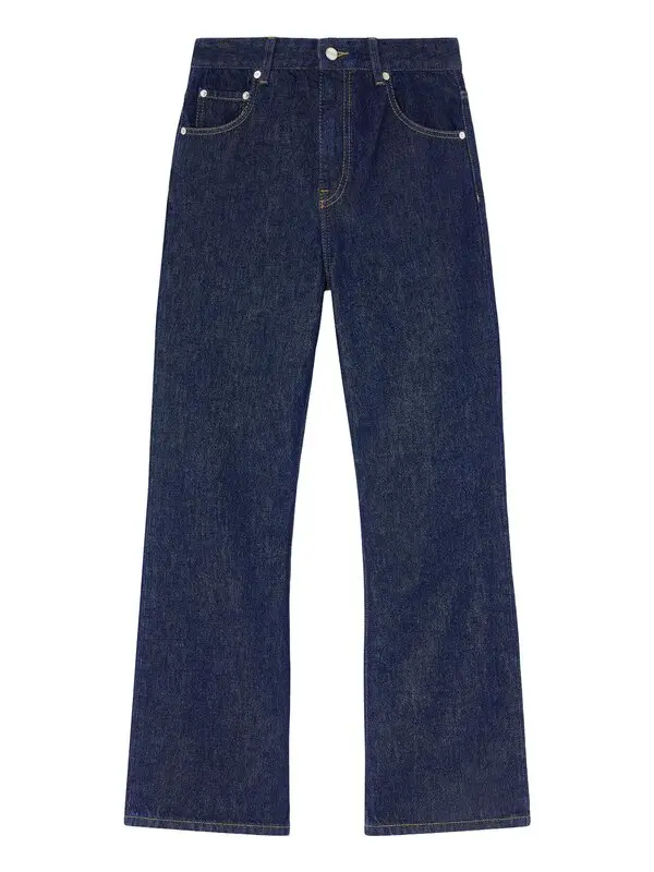 GANNI Betzy Cropped Jeans - Navy
