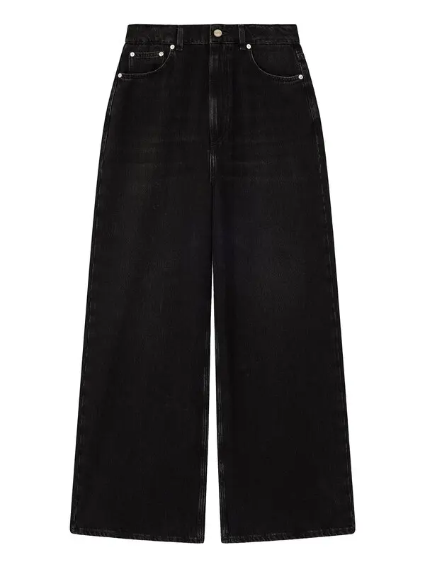 GANNI Baggy Jeans - Black