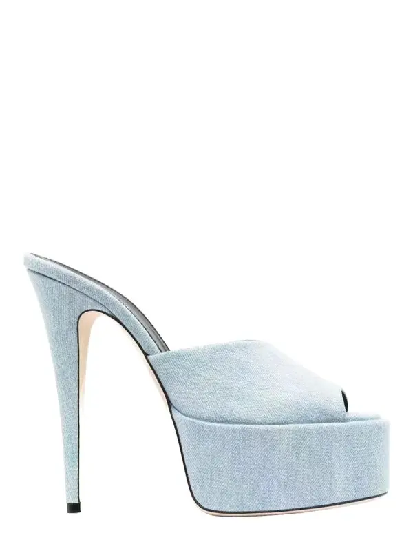 Paris Texas 145mm Marina Denim Sandals - Blue