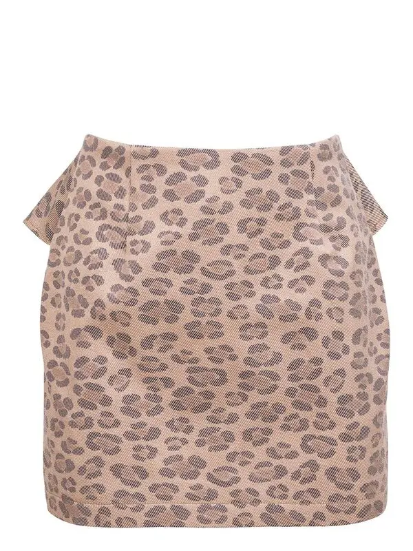 FLEUR DU MAL Mini Skirt - Leopard Twill