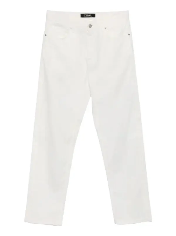 Zegna Trousers With Belt Loops - White