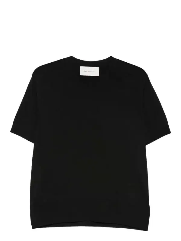 AMI Paris Knitted T-shirt - Black