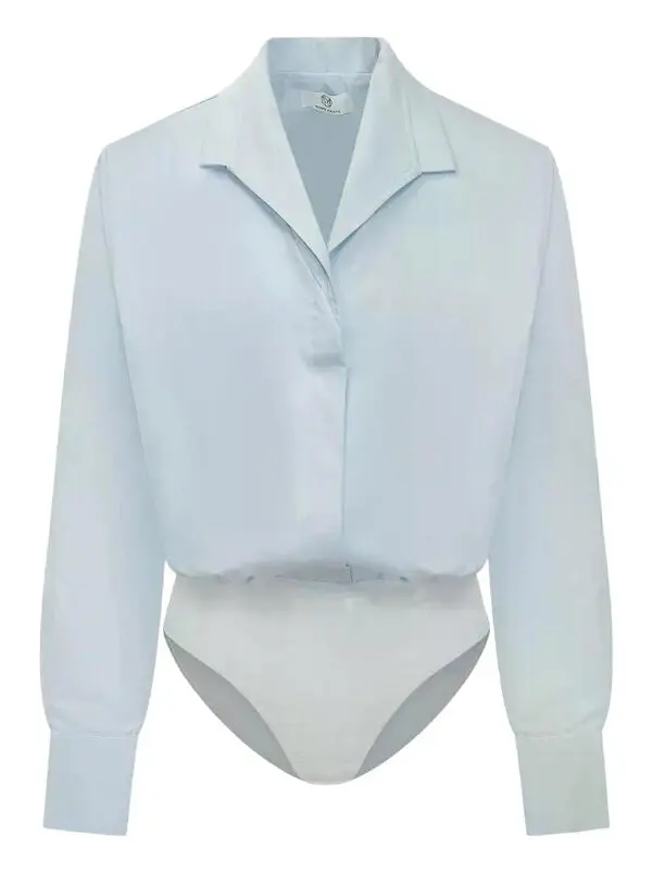 MOMS PANTS Shoulder-pad Bodysuit - Blue
