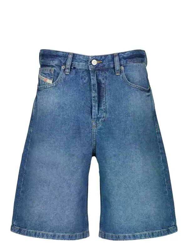 DIESEL® High-waisted Five-pocket Denim Shorts - Blue