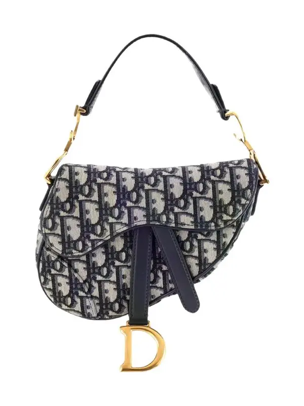 Dior Saddle Handbag Oblique Canvas Mini Shoulder Bag - Blue