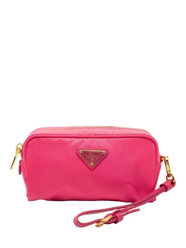 Prada Tessuto Wristlet Pouch - Pink
