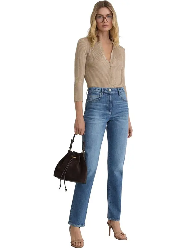 REISS Aubrey Slim Straight-leg Jeans - Mid Blue