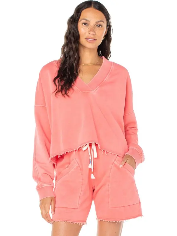 Roxy Lowland Sweatshirt - Sugar Coral Solid