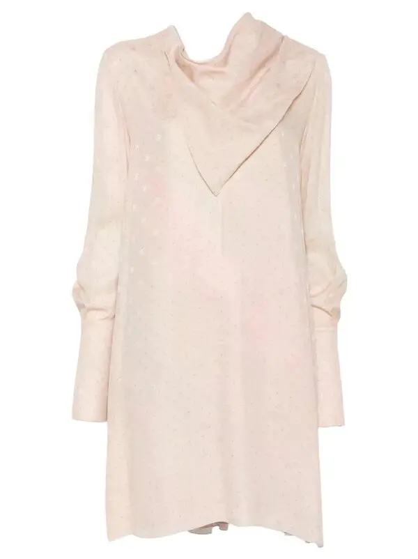 Fendi V-neck Mini Dress - Pink
