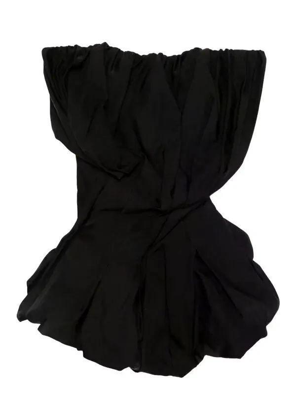 Magda Butrym Pleated Drape Blouse - Black