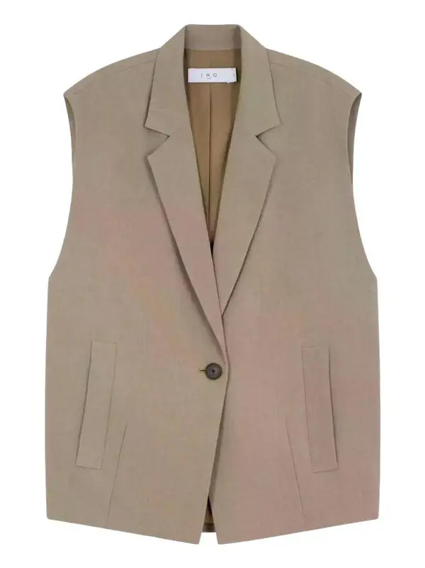 IRO PARIS Soledad Button Pocket Sleeveless Waistcoat - Green