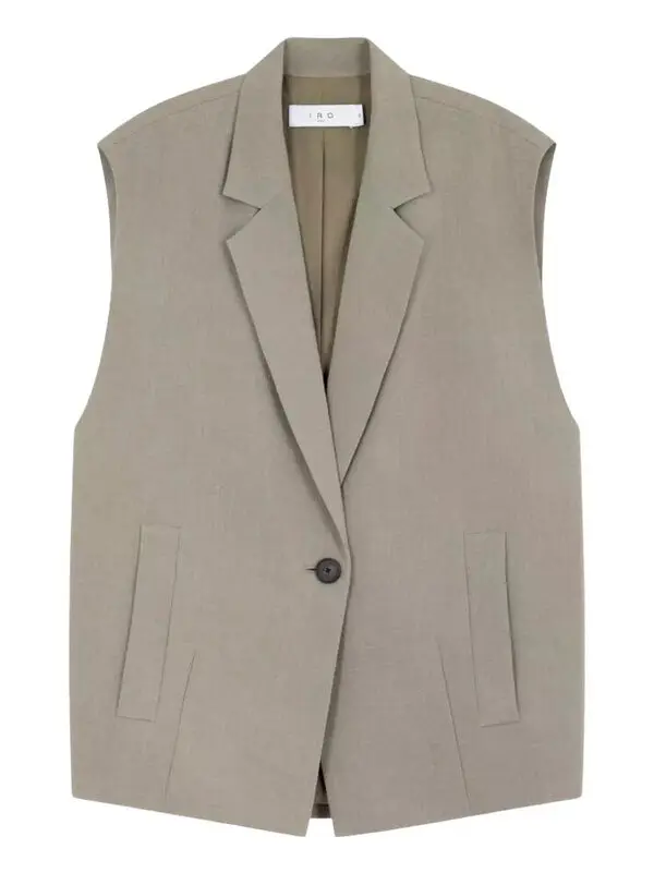 IRO PARIS Soledad Button Pocket Sleeveless Waistcoat - Green