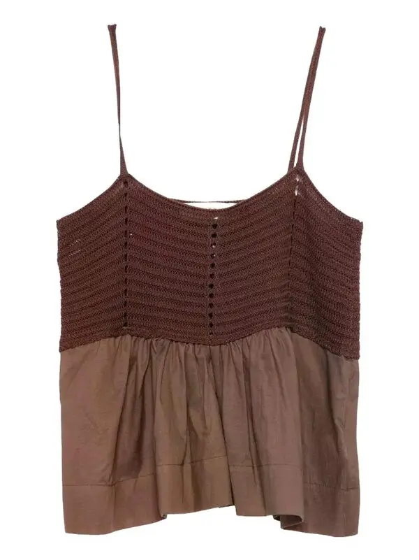 JUCCA Crochet Top - Brown