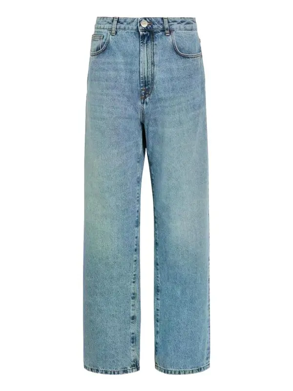 RÓHE Buttoned Straight Jeans - Blue