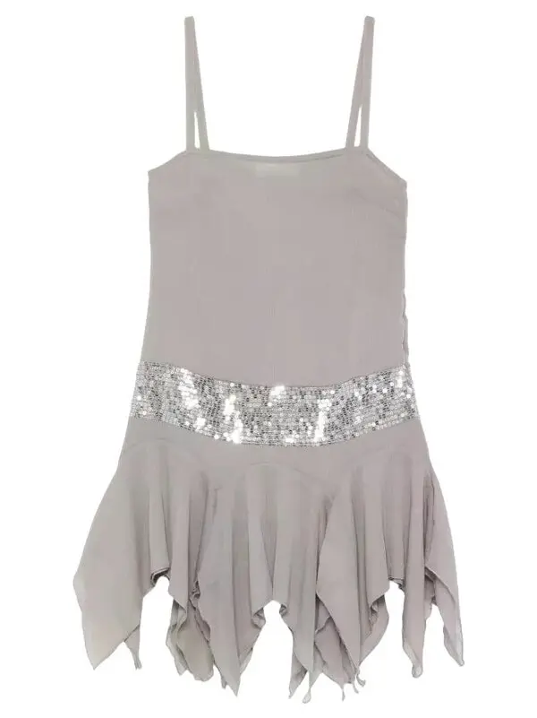 Gimaguas Leila Sequin-embellished Mini Dress - Grey