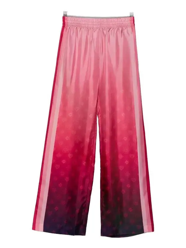 Casablanca Side Stripe Wide Leg Trousers - Pink