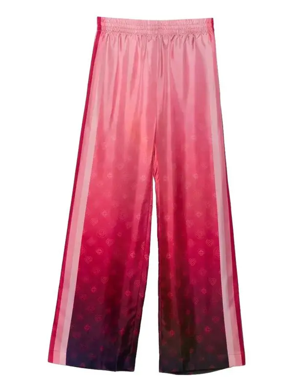 Casablanca Side Stripe Wide Leg Trousers - Pink