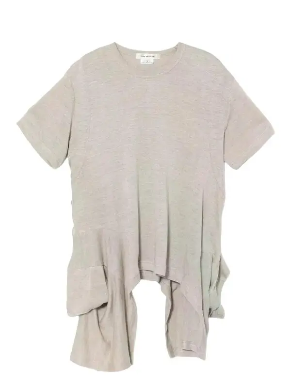 Comme Des Garçons Ruffled Round Neck T-shirt - Neutrals