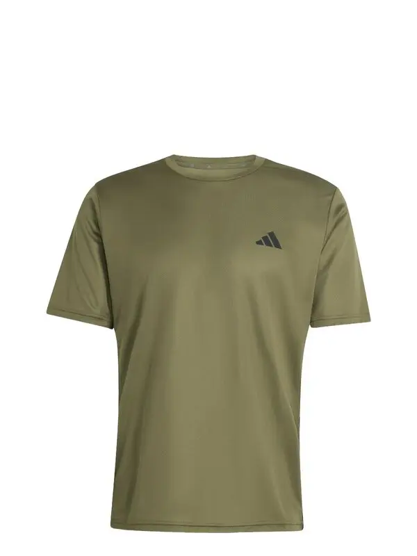 Adidas Workout Essentials Base 3-stripes T-shirt - Olive Strata / Black