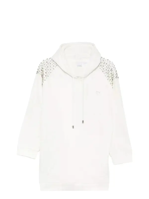 Pinko Embellished Hoodie - White