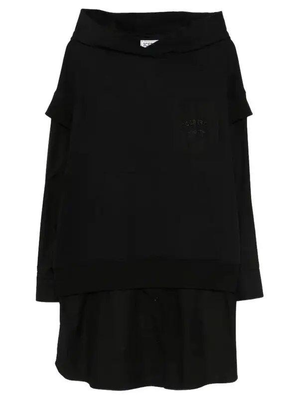 Iceberg Hooded Dress - Black